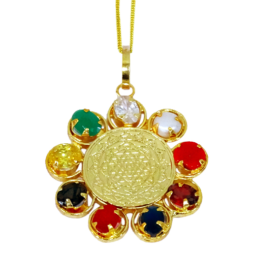 Navgrah Pendant 11,Gem Pendant for all the 9 planets,Navgraha Gem Stone ...