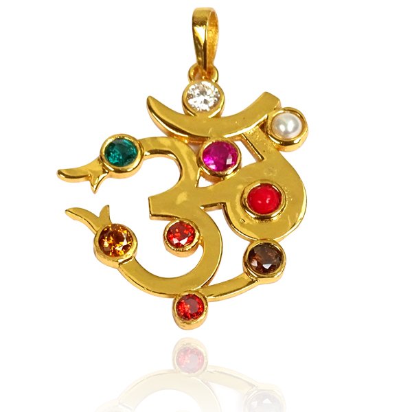 Navgrah Pendant 14,Gem Stone pendant for all the 9 planets,Om Navgraha ...